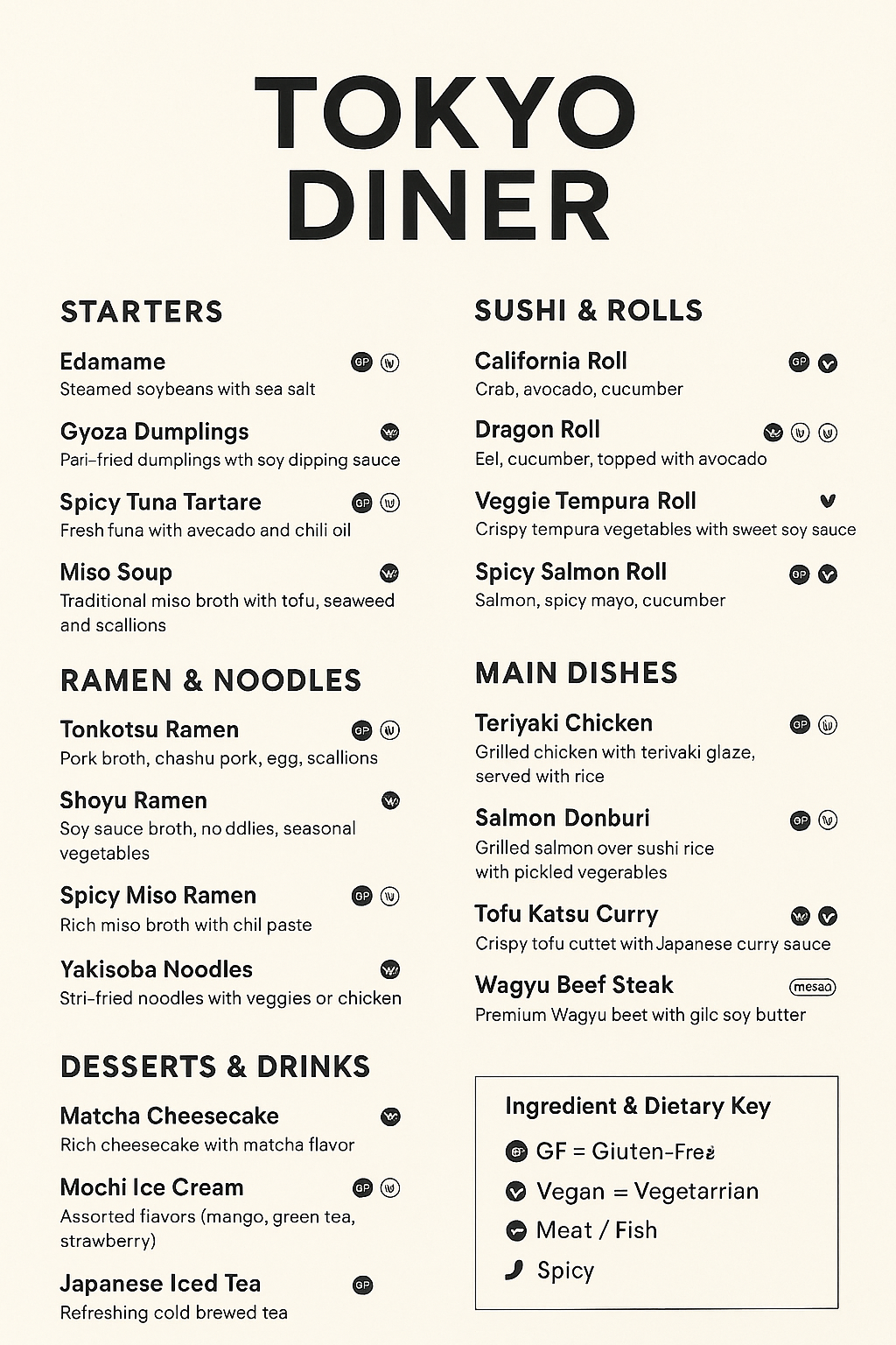 Japanese Food | TOKYO DINER